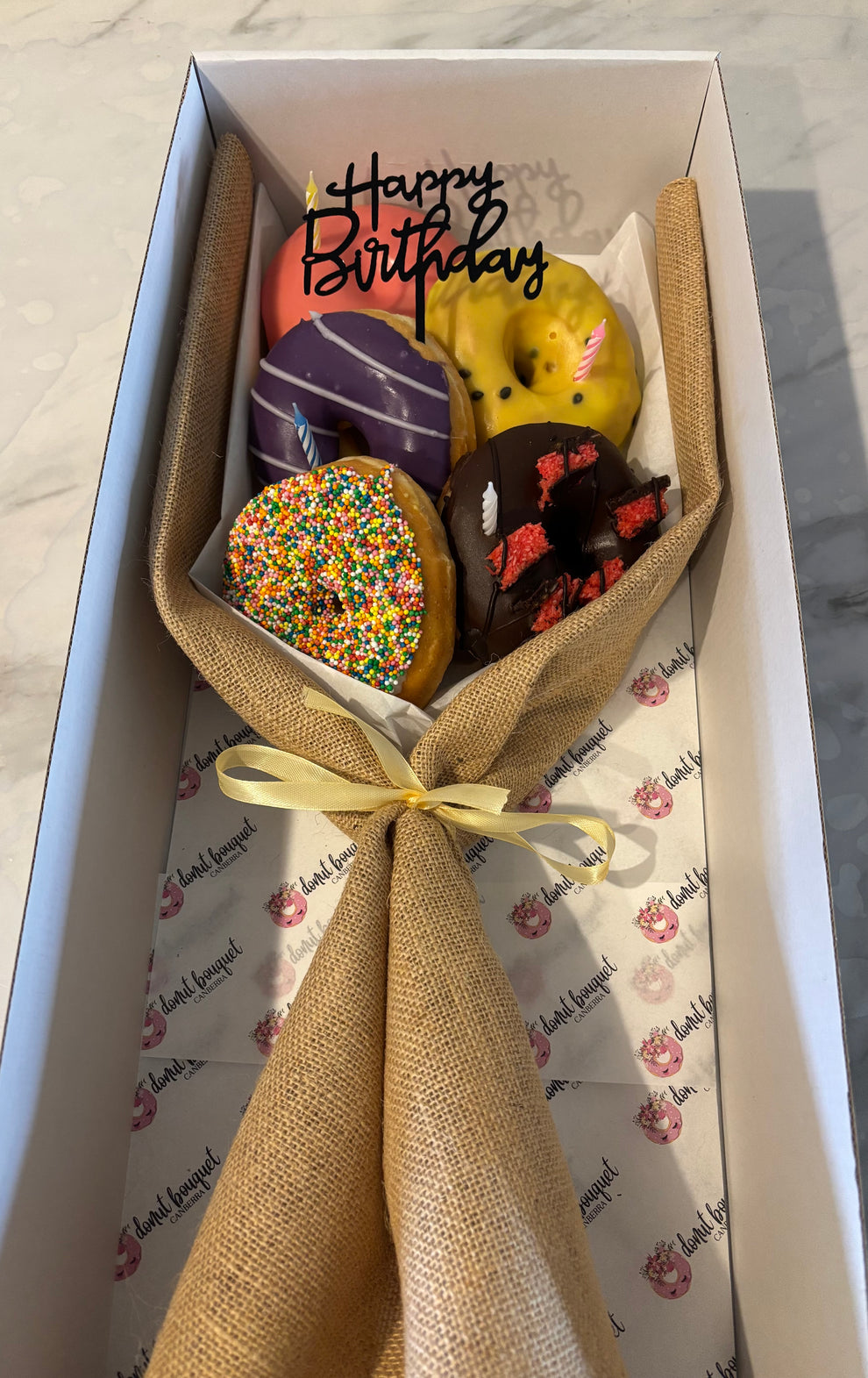 Classic Donut Bouquet Gift Box | Donut Delivery Canberra | Donut Box ...